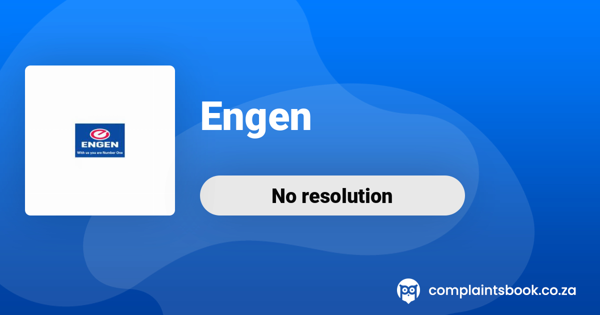 Complaint: Engen - Garage not allowing card payment at night